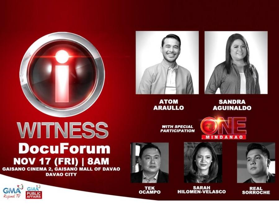 I-Witness, One Mindanao to hold DocuForum in Davao City | GMANetwork ...