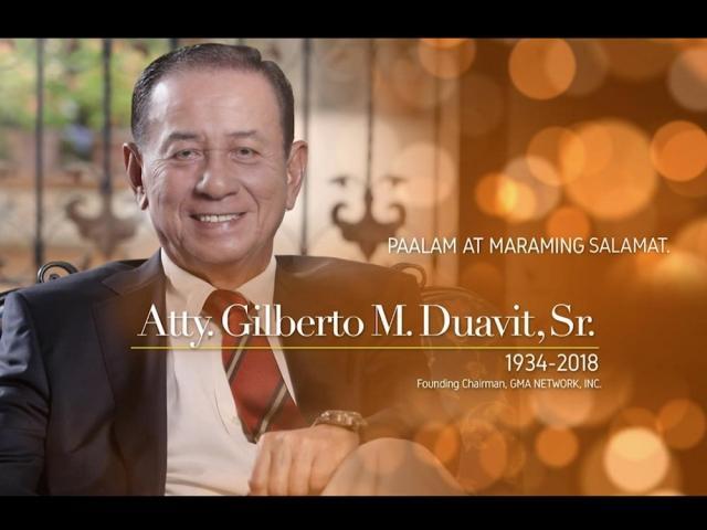 GMA-7 founding chairman Gilberto M. Duavit, Sr. passes away at 84 | GMA ...
