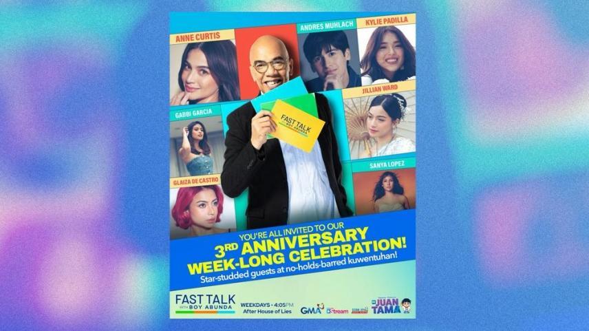 'Fast Talk with Boy Abunda' ipagdiriwang ang ikatlong anibersaryo ...