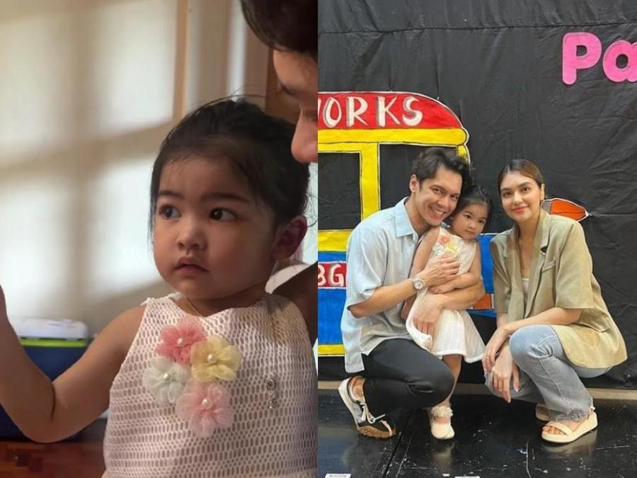 Ex-couple Trina Candaza at Carlo Aquino, magkasama sa Moving Up day ng kanilang anak na si Mithi ...