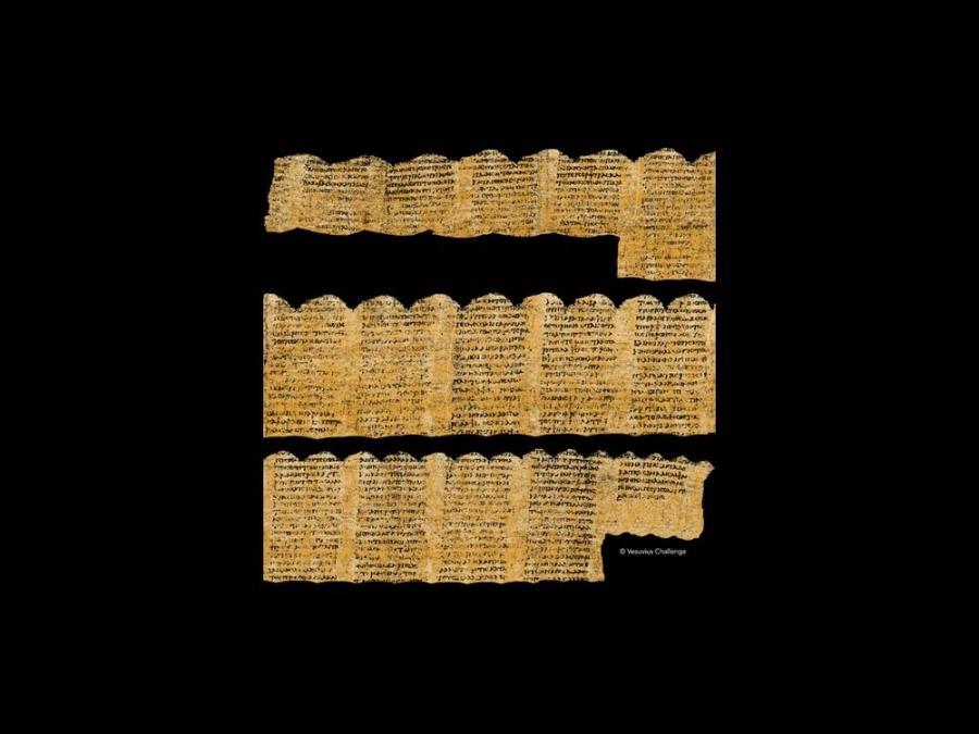 Three researchers use AI to read words on 2,000-year-old papyrus