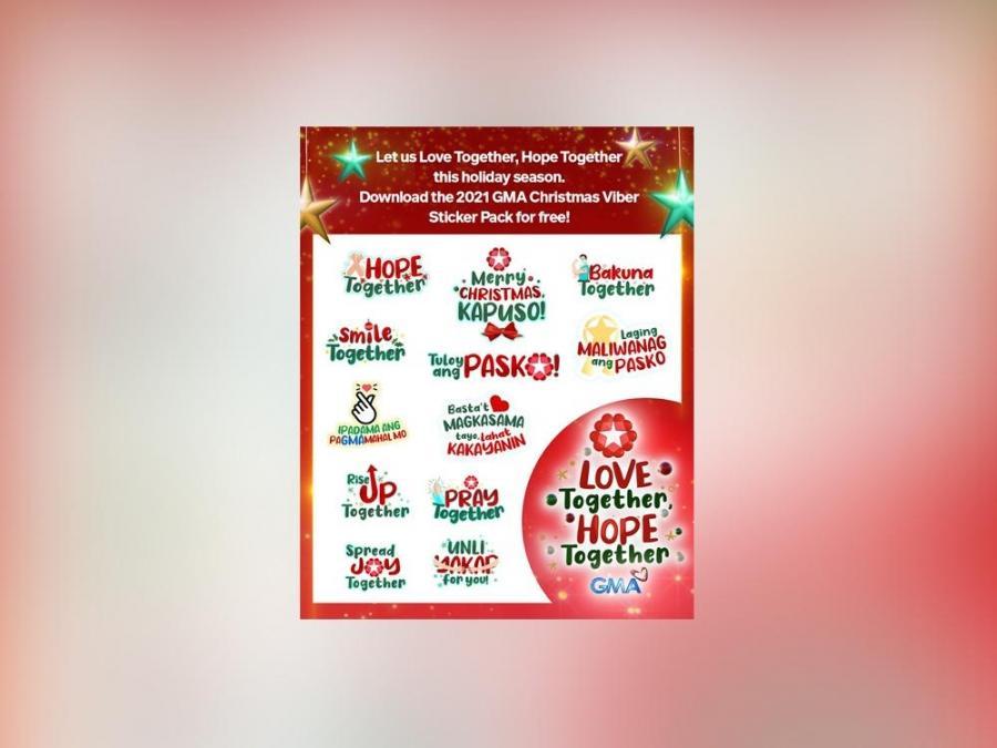 GMA Network 2021 Christmas Station ID stickers, available na sa Viber ...
