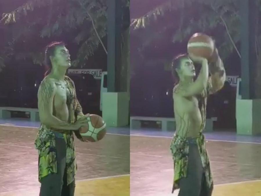 WATCH: Mike Tan plays basketball in Iswal's character costume | GMA ...