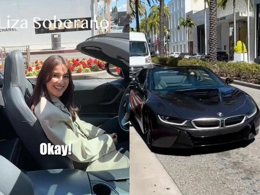 Liza Soberano spotted in Los Angeles driving a BMW i8; meets famous ...
