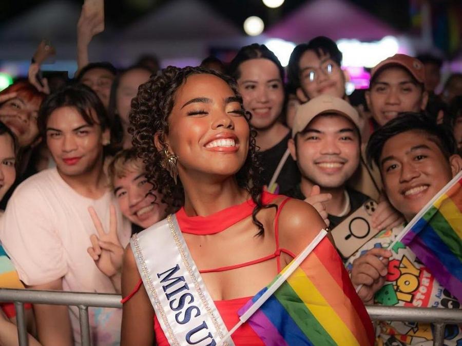 Miss Universe Philippines Chelsea Manalo attends Pride event