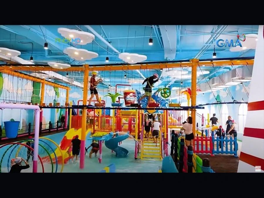 Treat your kids to a summer escapade in this indoor aqua playground