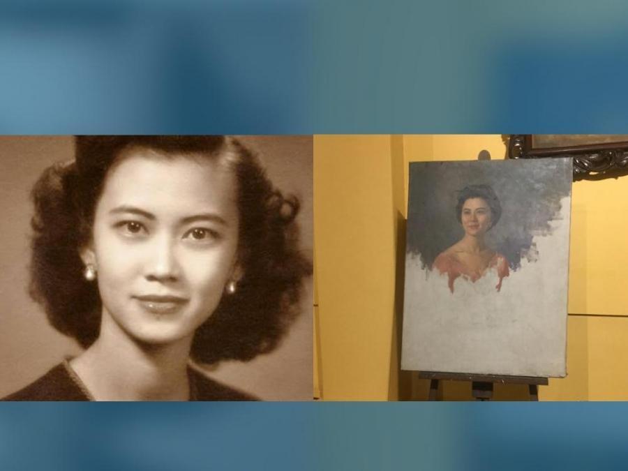 Who is the mystery woman in Fernando Amorsolo's unfinished painting?