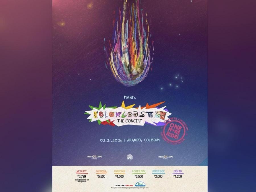 Maki's 'KOLORCOASTER The Concert One More Ride' ticket prices are out