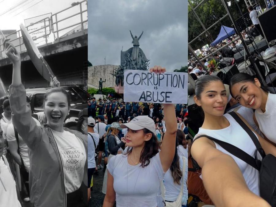 Beauty queens make an appearance at the September 21 protests