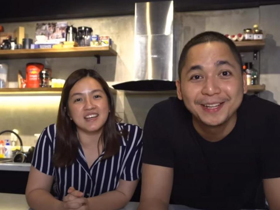 Joyce Ching and Kevin Alimon does the "Spicy Noodle Challenge," with a ...