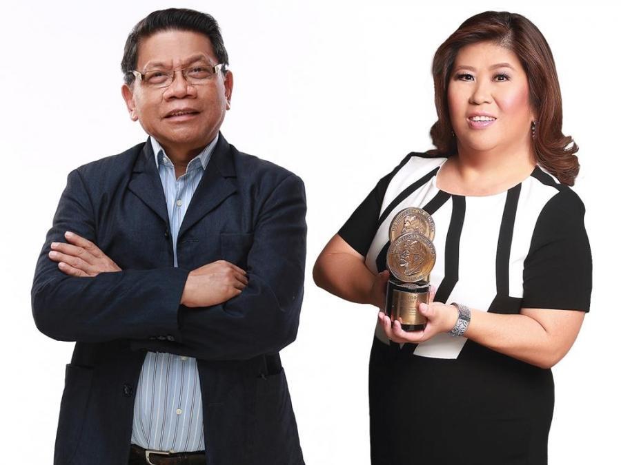 Mike Enriquez and Jessica Soho won Best News Anchors at the 1st DLSDAAI ...