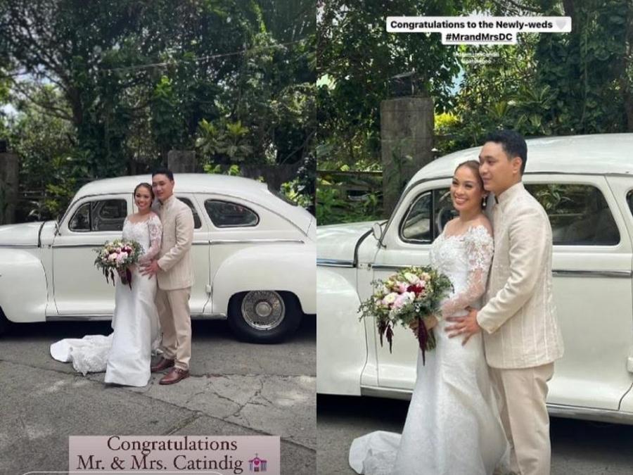 Pro volleyball player Dawn Macandili ties the knot with Diego Catindig