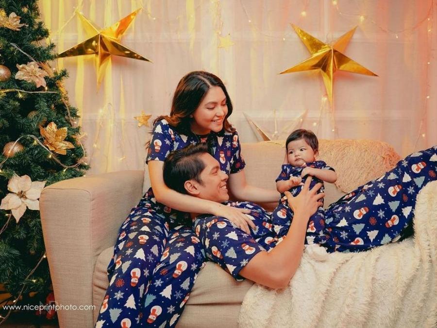 Carlo Aquino's holiday themed shoot with partner Trina Candaza and daughter Mithi | GMA ...