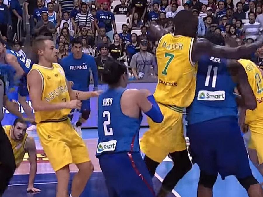 PBA stars react to epic fist fight between Gilas & Australia during ...