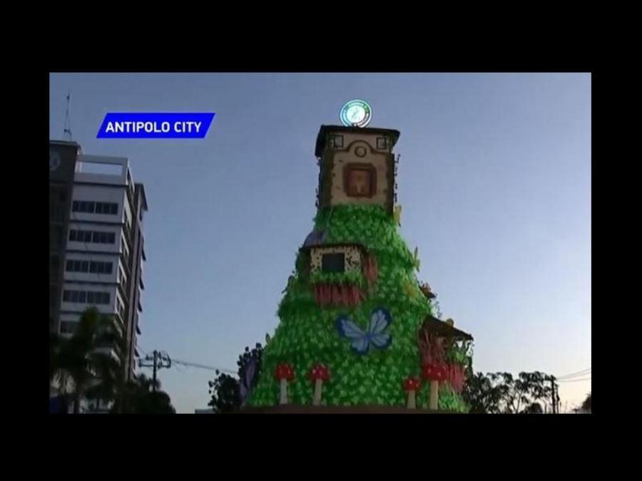 Giant recycled Christmas tree an attraction and symbol of hope in Antipolo