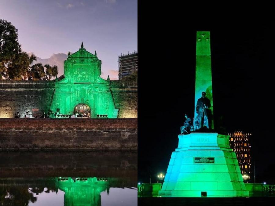 The Philippines commemorates St. Patrick's Day through national landmarks
