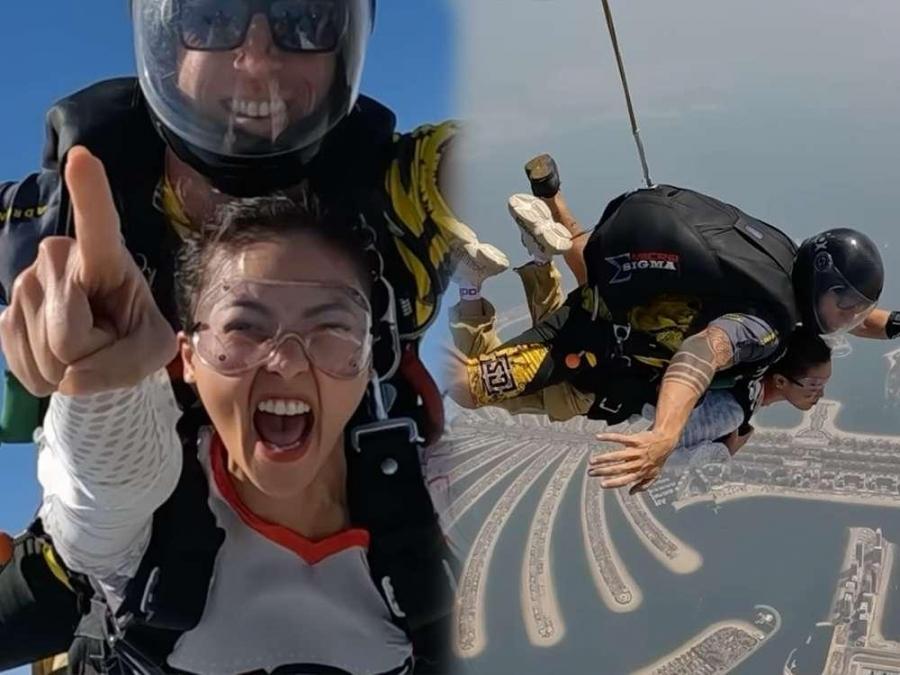 Kim Chiu conquers 13,000 ft of skydiving in Dubai