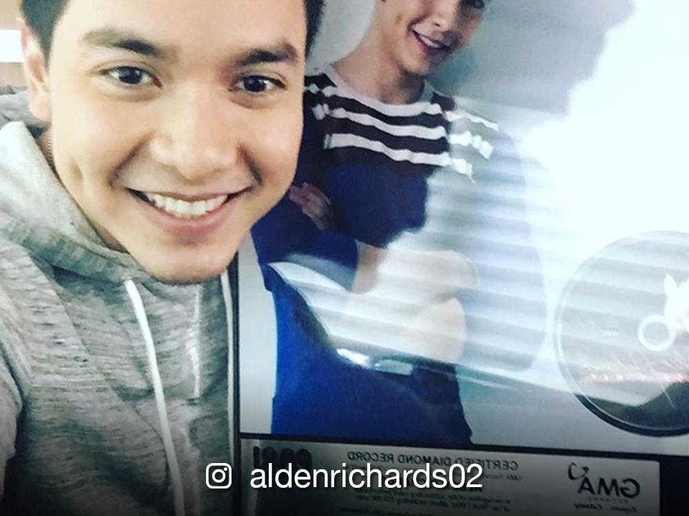 Alden hopes to continue inspiring people as he receives Diamond Record ...