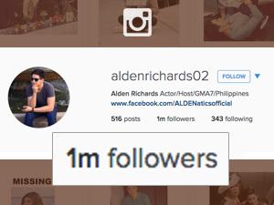 Alden Richards gains one million followers on Instagram | GMA Entertainment