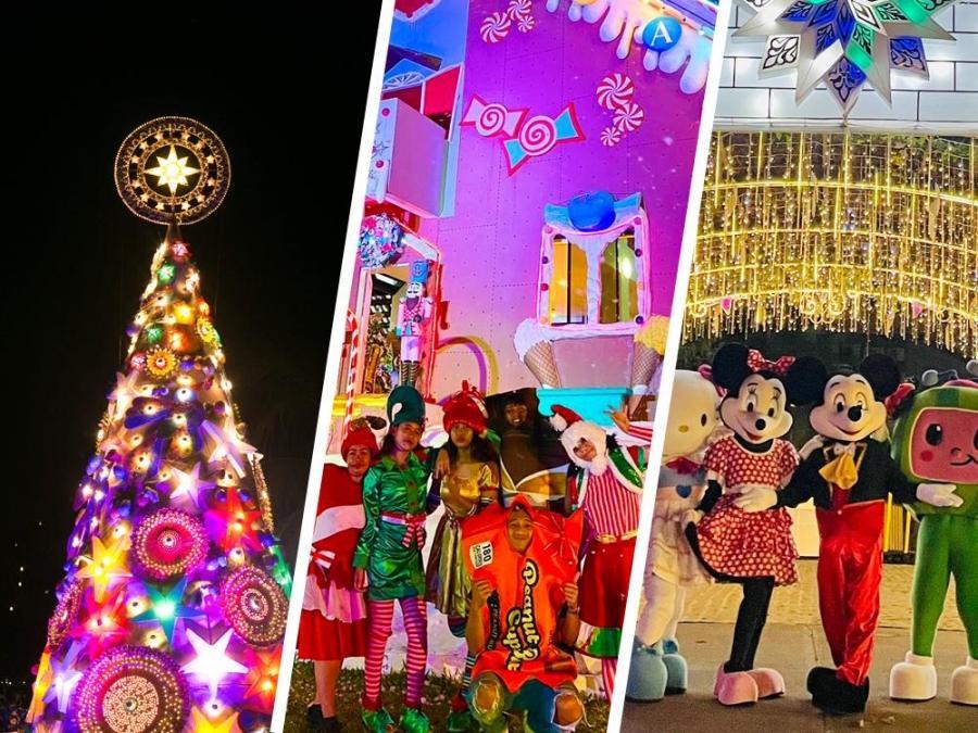Christmas displays and light shows near Metro Manila