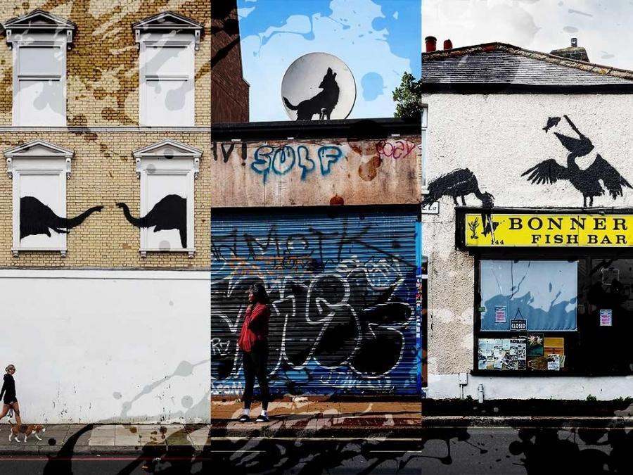 Banksy unveils animal-themed artworks throughout London