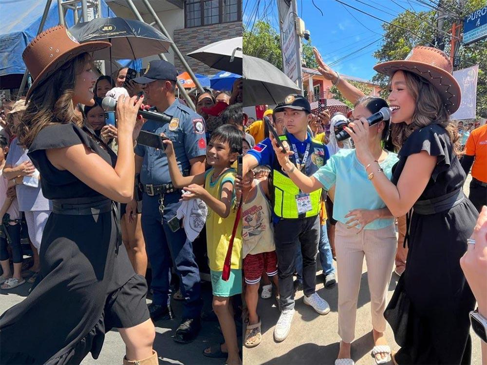 Andrea Torres, Lianne Valentin, at Angela Alarcon, nakisaya sa Corrida De Cavalos de Calaca sa ...