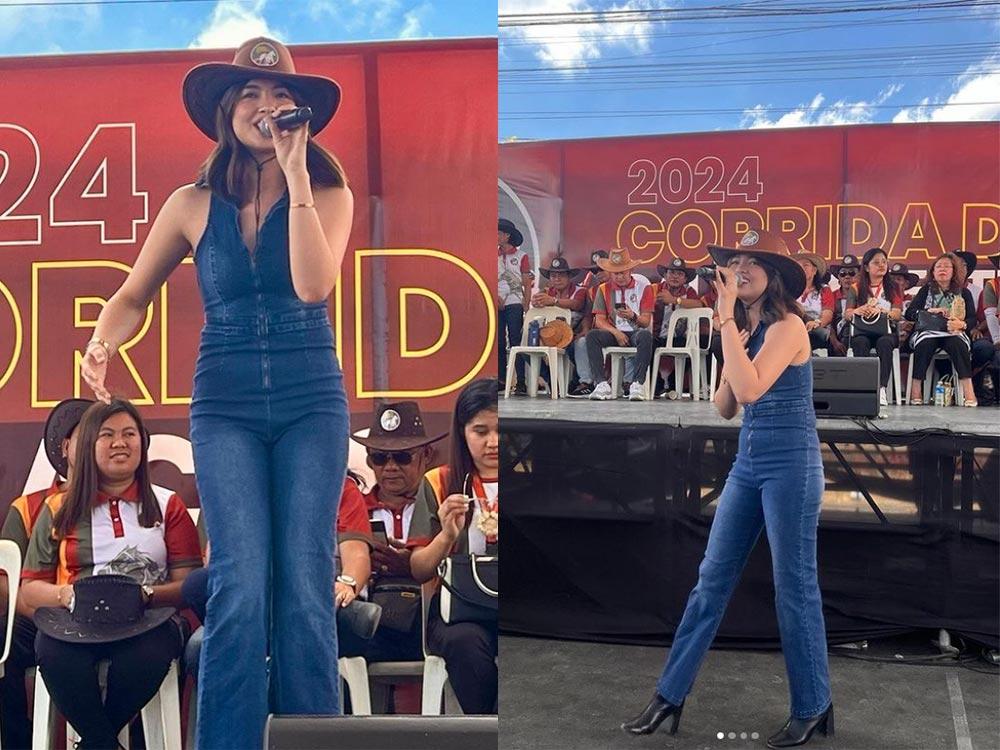 Andrea Torres, Lianne Valentin, at Angela Alarcon, nakisaya sa Corrida De Cavalos de Calaca sa ...