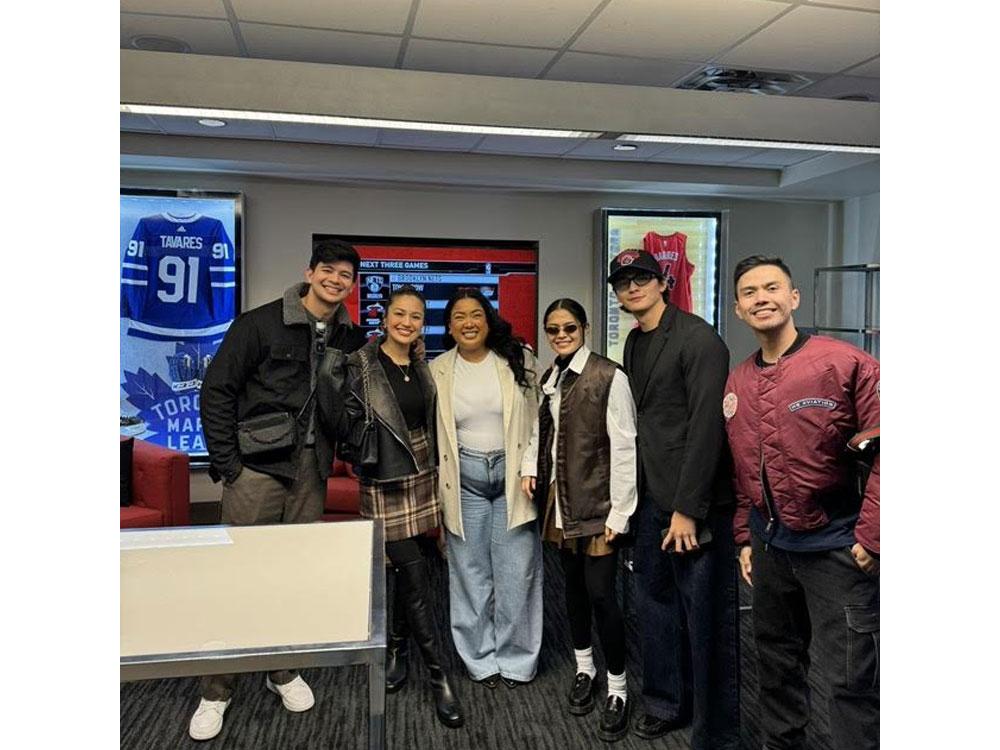 Julie Anne San Jose, Rayver Cruz, Ruru Madrid, and Bianca Umali enjoy their NBA double date ...