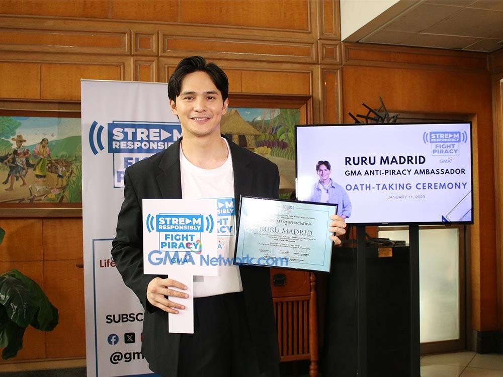 Ruru Madrid sworn in as new ambassador of GMA Network's anti-piracy campaign | GMA Entertainment