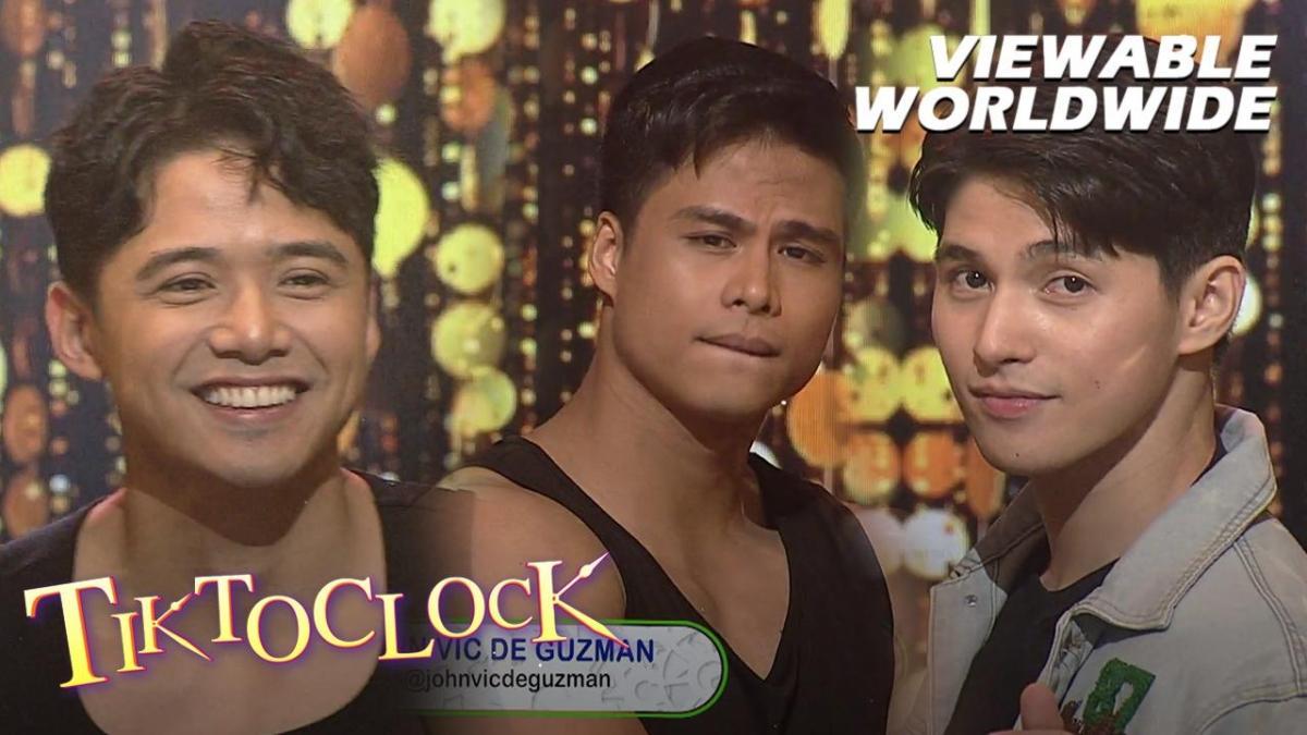 TiktoClock: Carlo San Juan, Allen Ansay, at John Vic De Guzman, ngiti ...