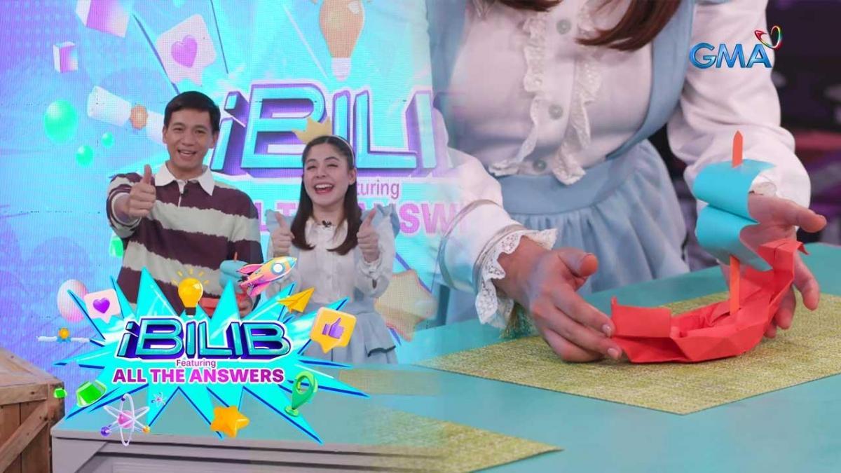 iBilib: Chris Tiu & Shaira Diaz build a DIY Paper Sailboat! | GMA ...