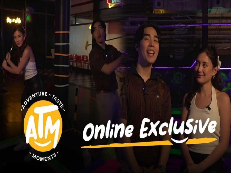 Timmy Albert teaches Arra San Agustin how to play golf at Pat's Putts ...