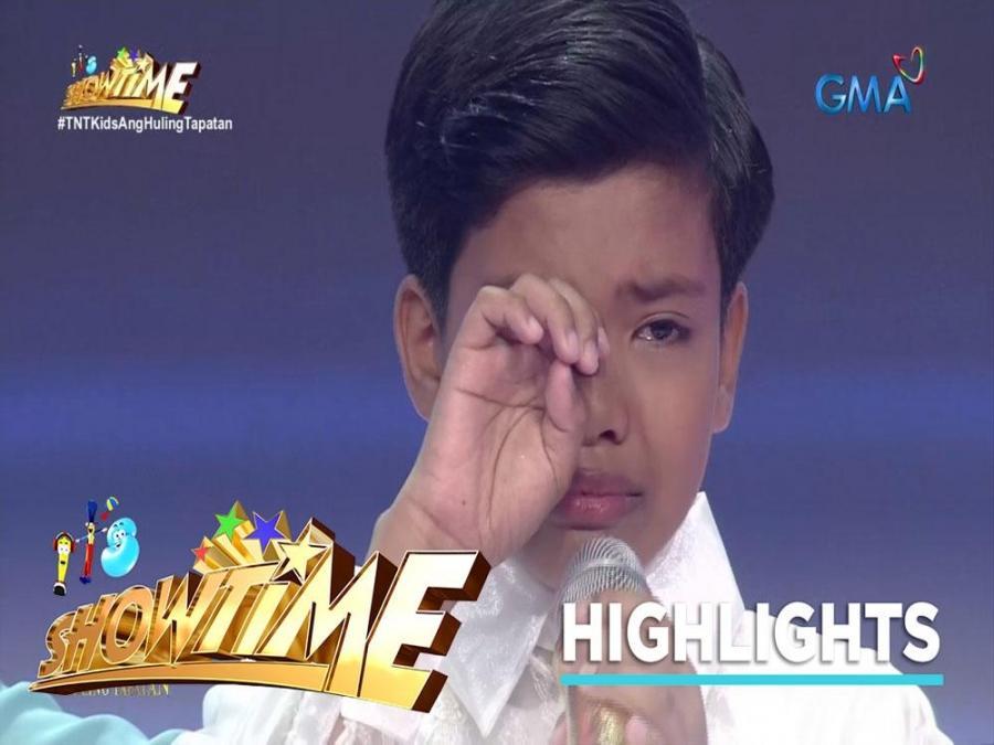 It's Showtime: TNT Kids finalist, naging emosyonal sa sariling ...