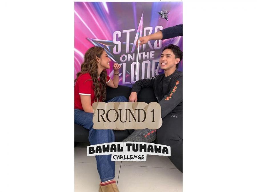 Stars on the Floor: Thea and Joshua play 'Bawal Tumawa' challenge ...