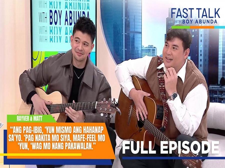 Fast Talk with Boy Abunda: Rayver Cruz at Matt Lozano, nasa himig ba ng pag-ibig? (Full Episode ...