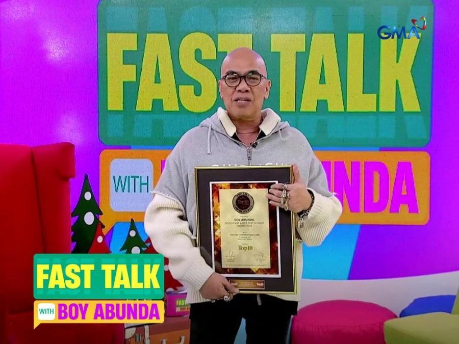 Fast Talk with Boy Abunda: Boy Abunda, hinirang na Southeast Asia Top TV Host for 2024 (Episode ...