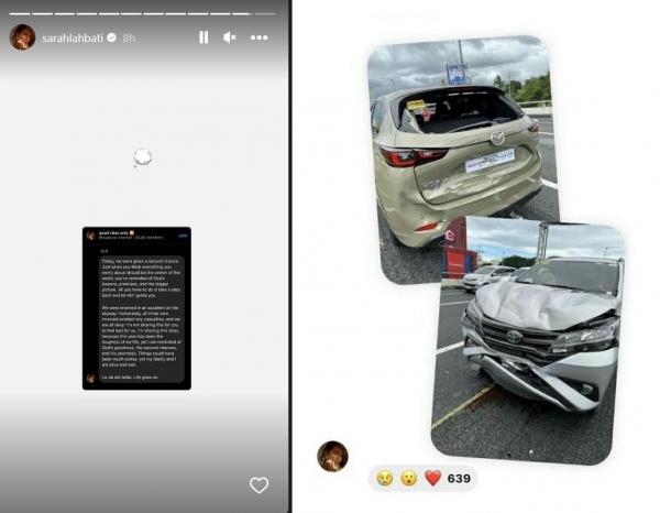 Sarah Lahbati involves in a car accident: 'We're all okay' | GMA Entertainment