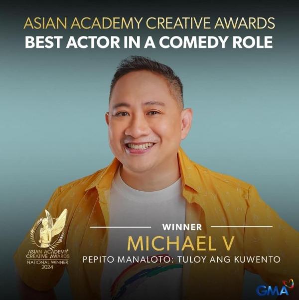 Michael V. at Manilyn Reynes, masaya sa pagkapanalo ng 'Pepito Manaloto' sa Asian Academy ...