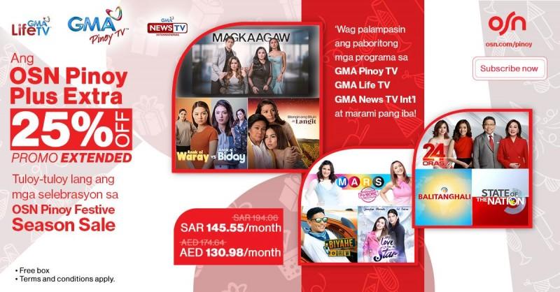 OSN Pinoy Plus Extra Extends 25% Discount Offer Through January | News ...