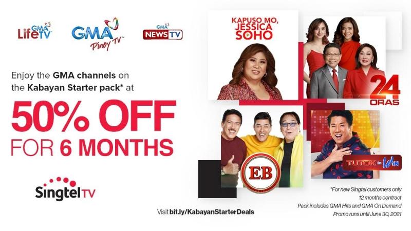 Enjoy a FREE PREVIEW of GMA channels on Singtel plus 50% OFF the ...