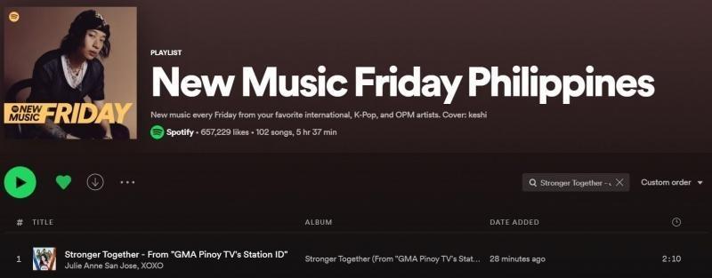 GMA Pinoy TV's "Stronger Together" song, now available worldwide ...